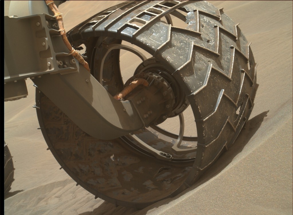 Red Planet Exploration, Wheel Wear and Tear on Mars