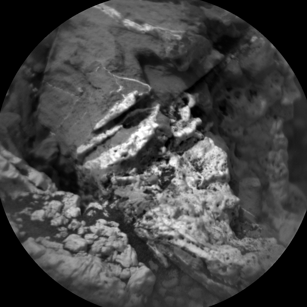 Curiosity Mars Rover: Sampling Holes, Vein Material
