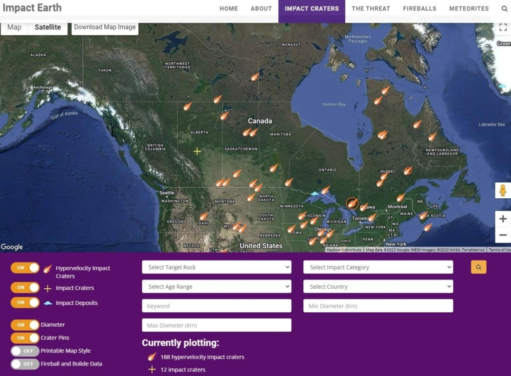 Impact Earth! New Searchable Database